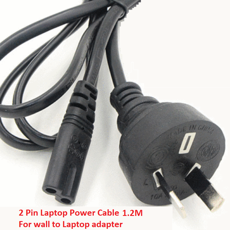 2 Pin Laptop Power Cable 1.2M For Wall To Laptop Adapter – ldtech