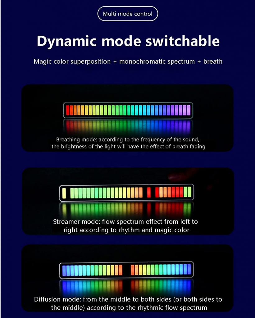 iLead NEW RGB Music Sound control LED light app control Pickup Voice ...