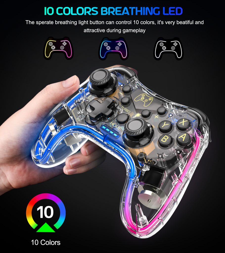 iLead Wireless Bluetooth RGB Light Gamepad for Nintendo Switch ...