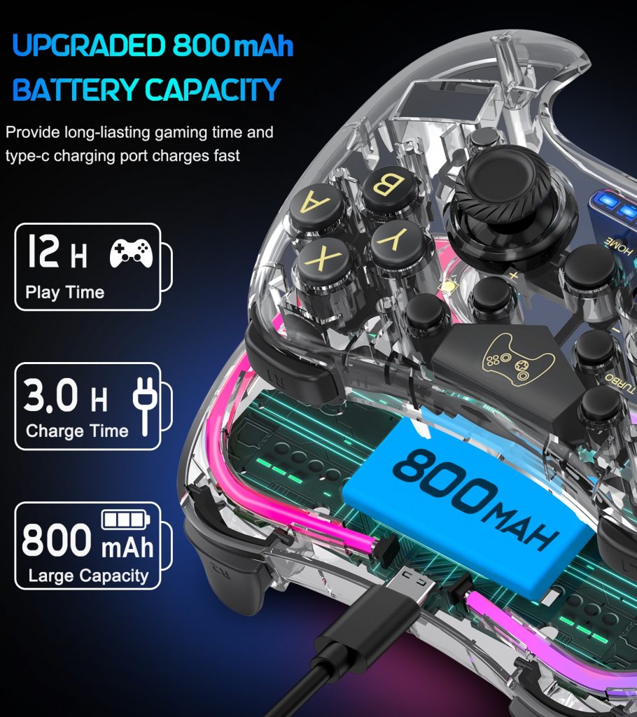 iLead Wireless Bluetooth RGB Light Gamepad for Nintendo Switch ...